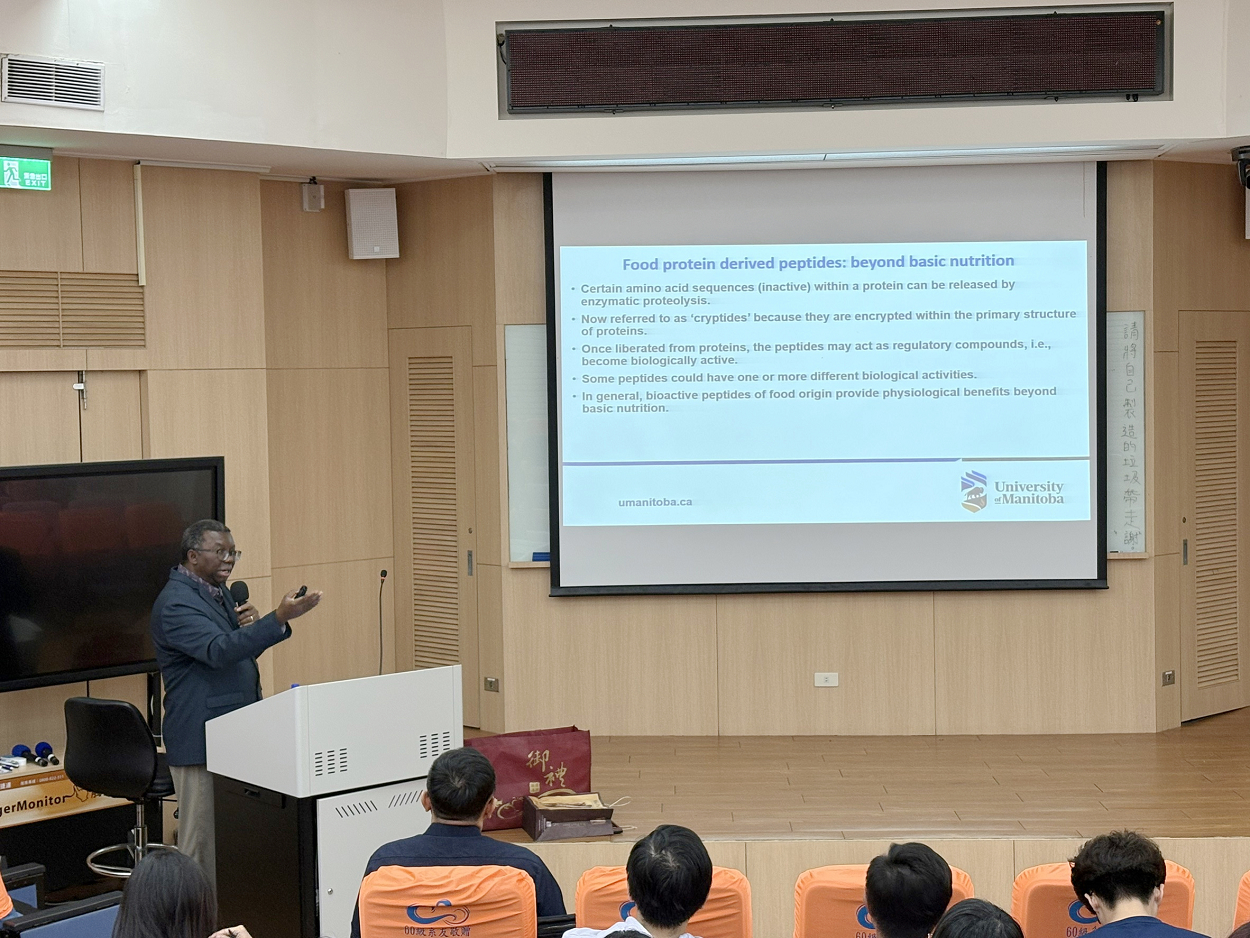 宇泰講座(2025-10-21)：Recent developments and progress in bioactive peptides ...
